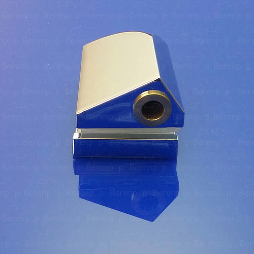 PDPlan Labyrinth glasbevestiging links beneden, chroom